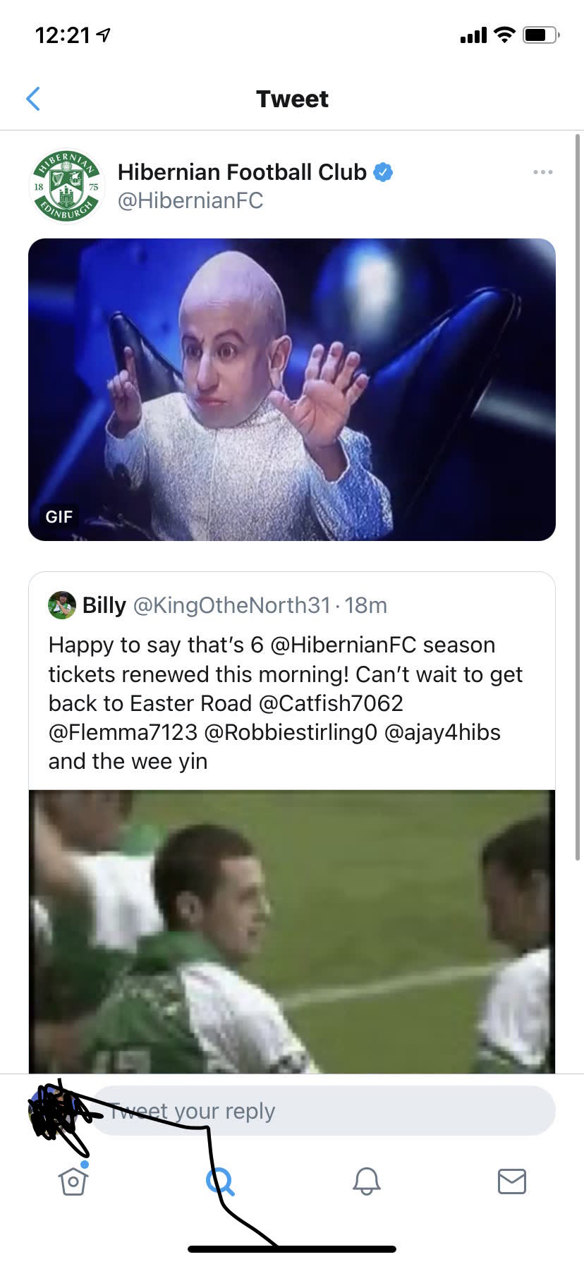 Hibs social media team - yikes - The Terrace - Jambos Kickback