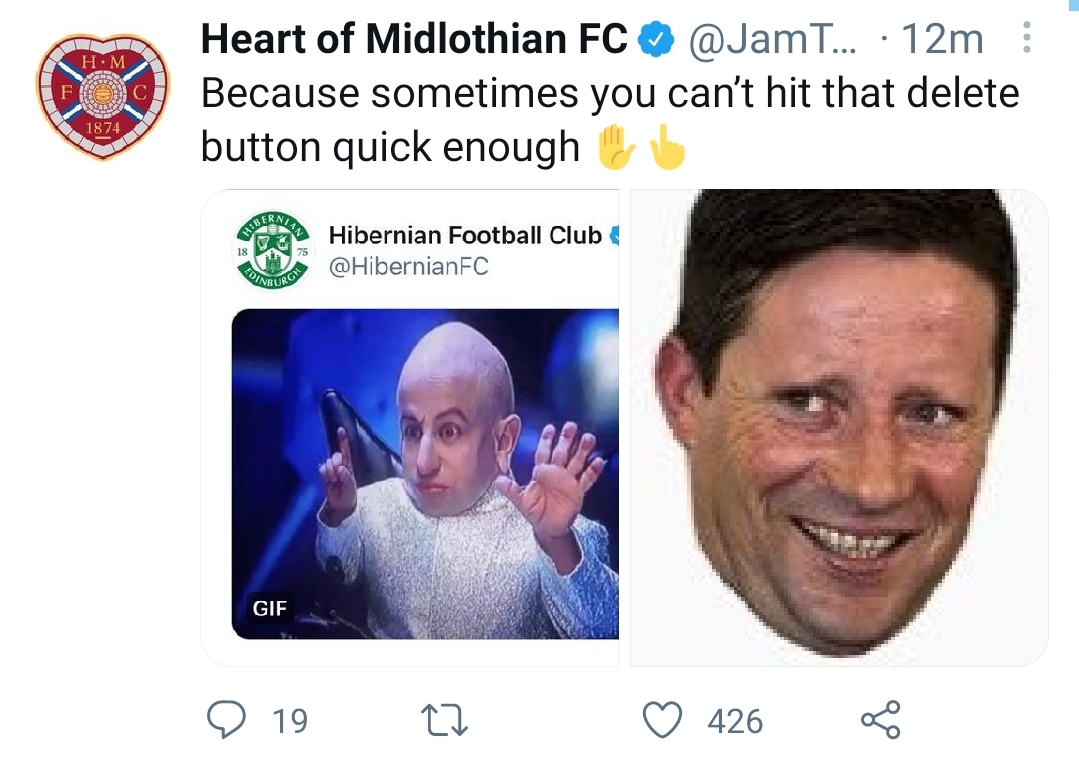 Hibs social media team - yikes - The Terrace - Jambos Kickback