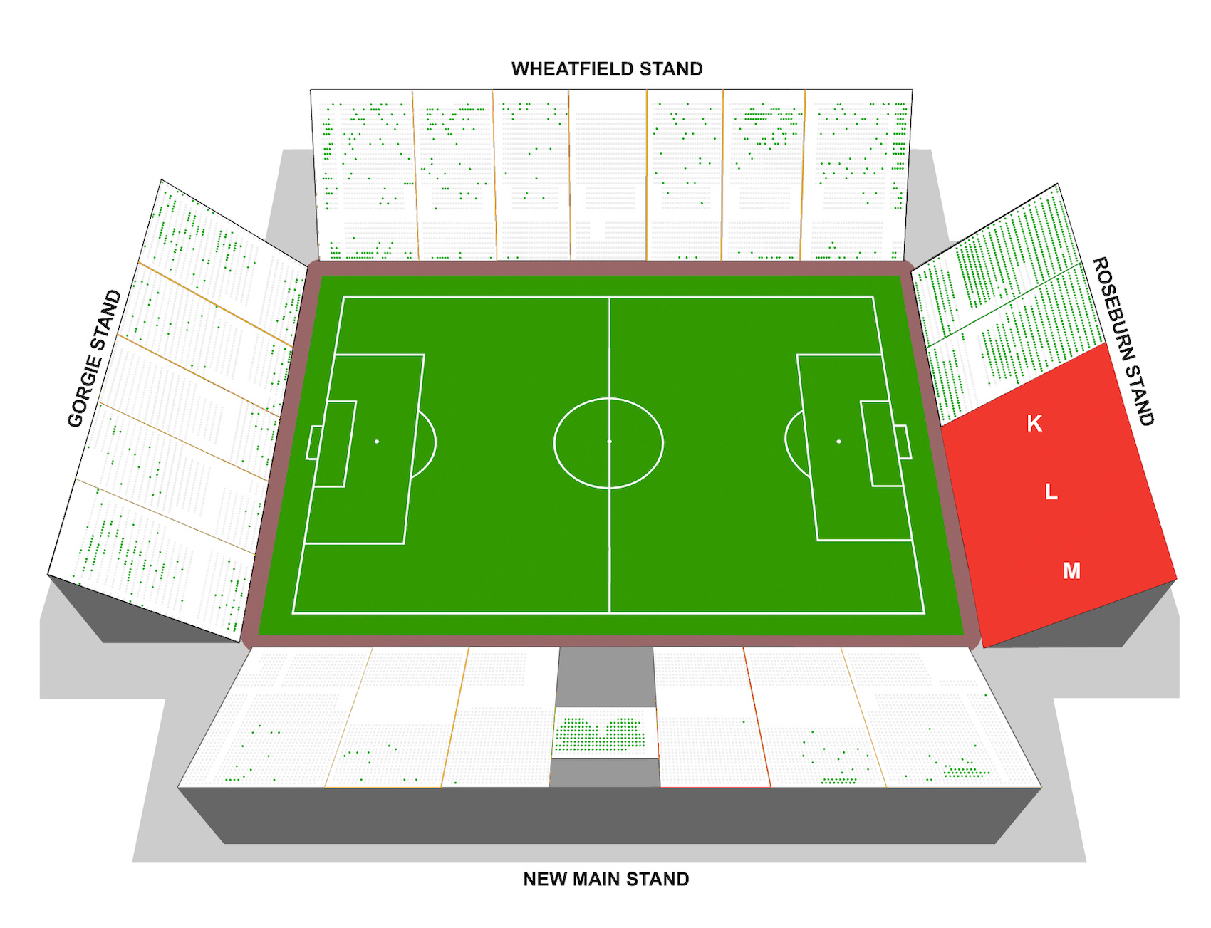 Wheatfield stand seating plan - The Terrace - Jambos Kickback
