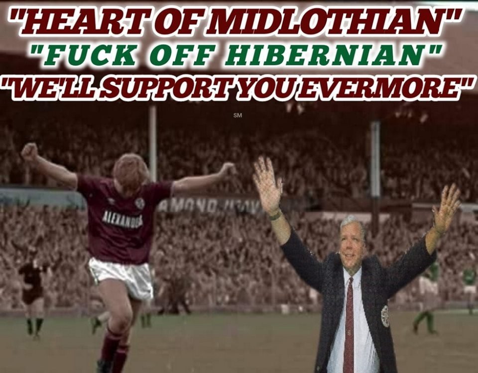 Just a derby week reminder that Hibs fans once held a relegation party ...