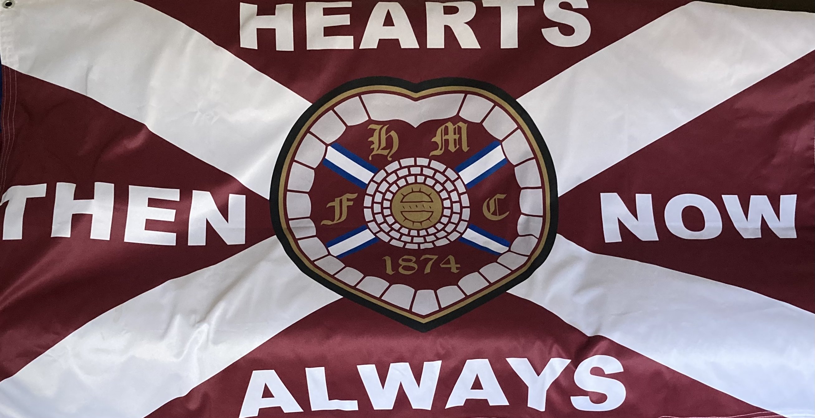 Hearts Flags (new flag) - The Terrace - Jambos Kickback