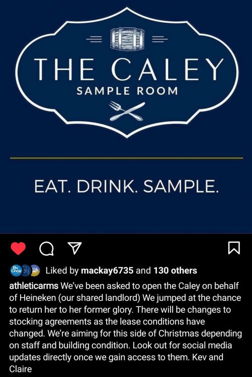 Caley Sample Rooms - The Shed - Jambos Kickback