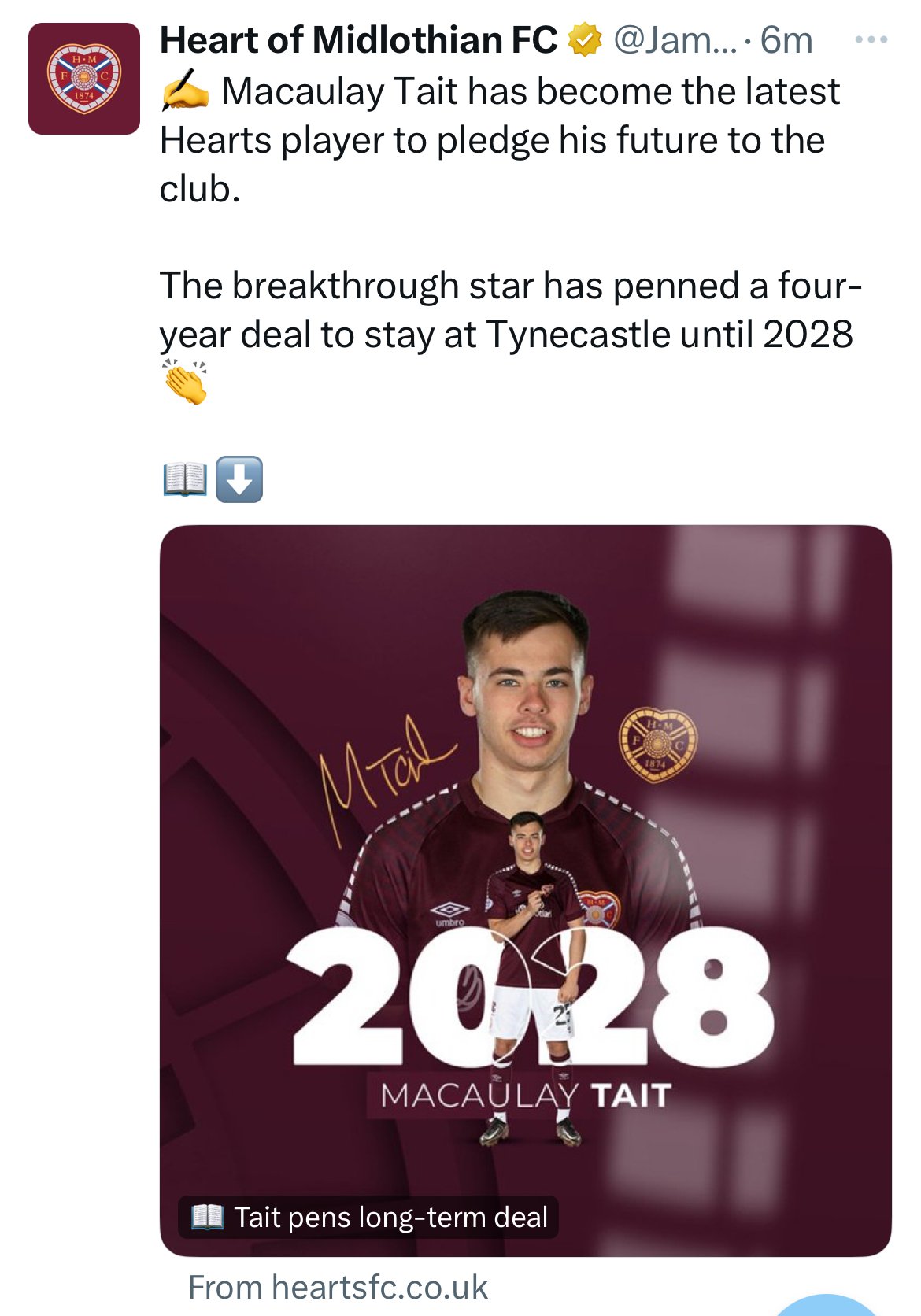 Macaulay Tait - signs new contract ( updated ) - Page 7 - The Terrace ...