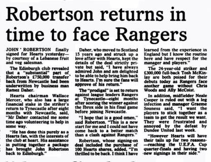 Did we ever worry about losing Robbo? - The Terrace - Jambos Kickback
