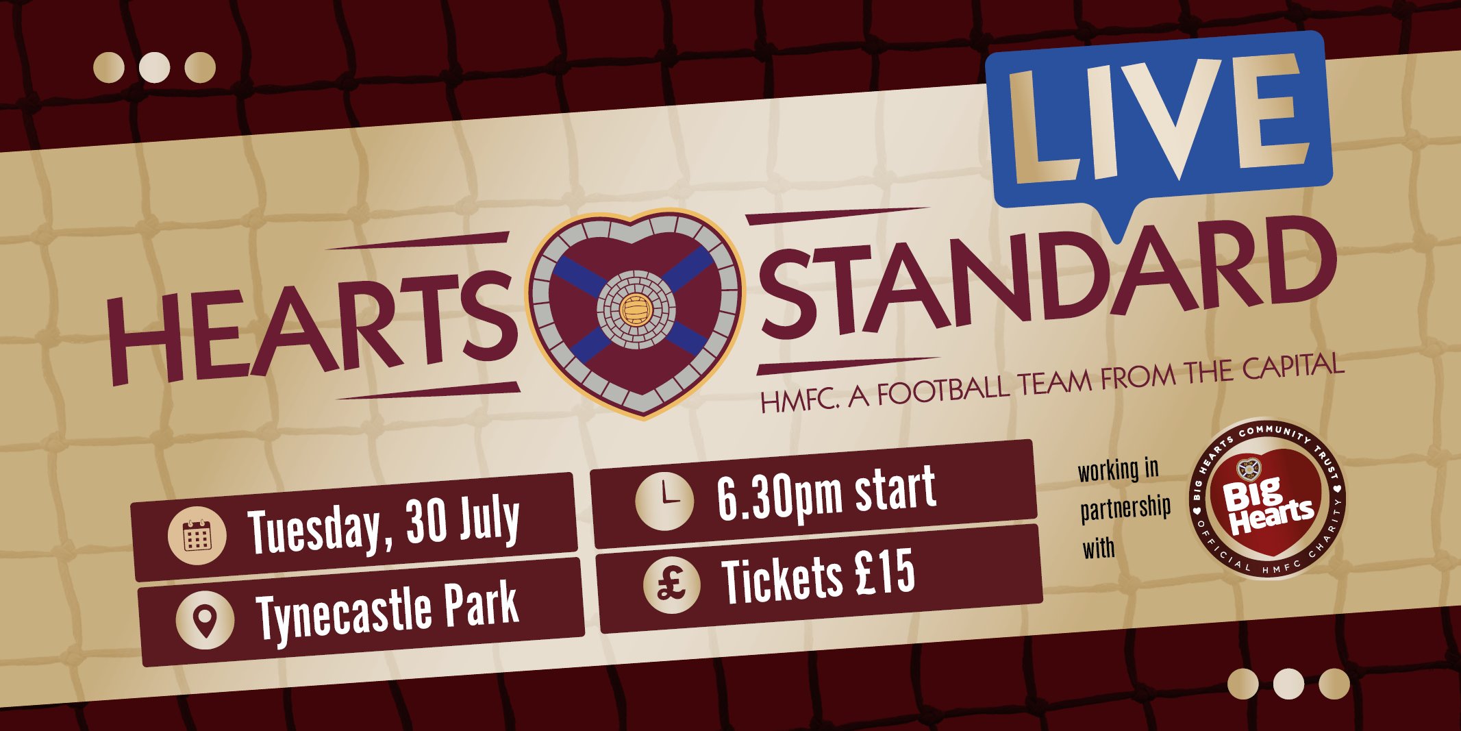 Live event with Hearts Standard - The Terrace - Jambos Kickback