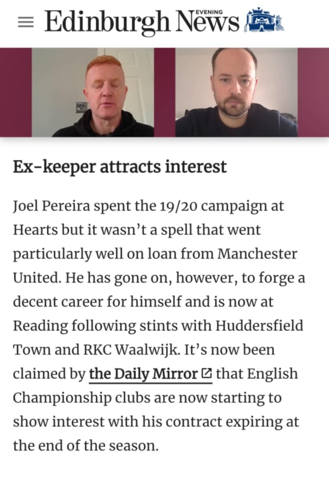 Zander Clark - Contract extension to 2027 - The Terrace - Jambos Kickback