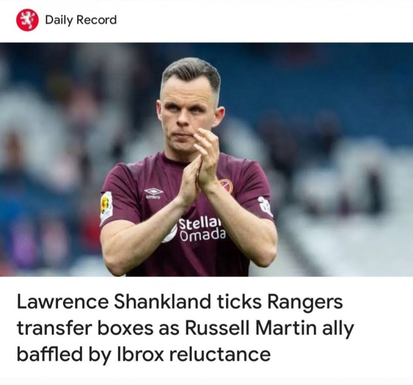 Lawrence Shankland! ( Merged ) - Page 4 - The Terrace - Jambos Kickback
