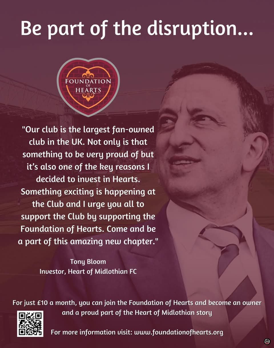 Tony Bloom message - The Terrace - Jambos Kickback