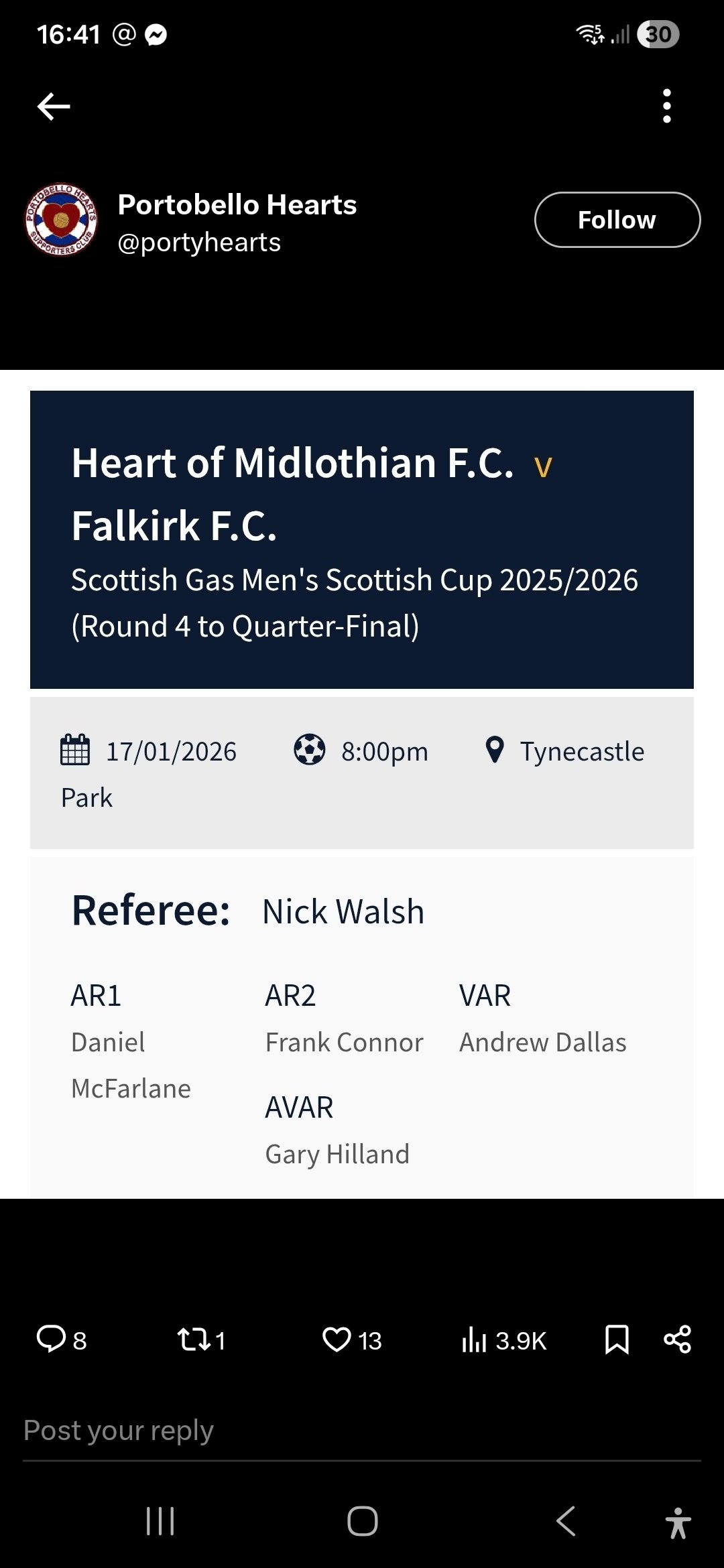 Scottish Cup officials - The Terrace - Jambos Kickback